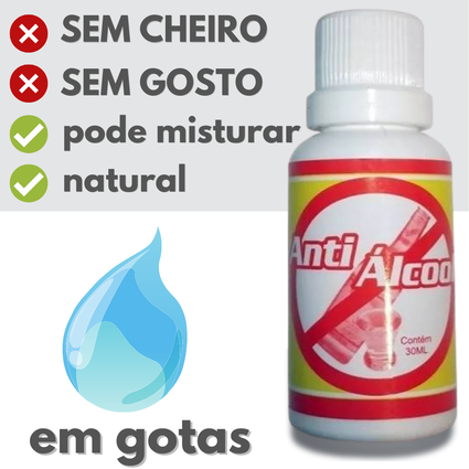 Kit 6 un - Antiálcool 30ml - Como Parar de Beber
